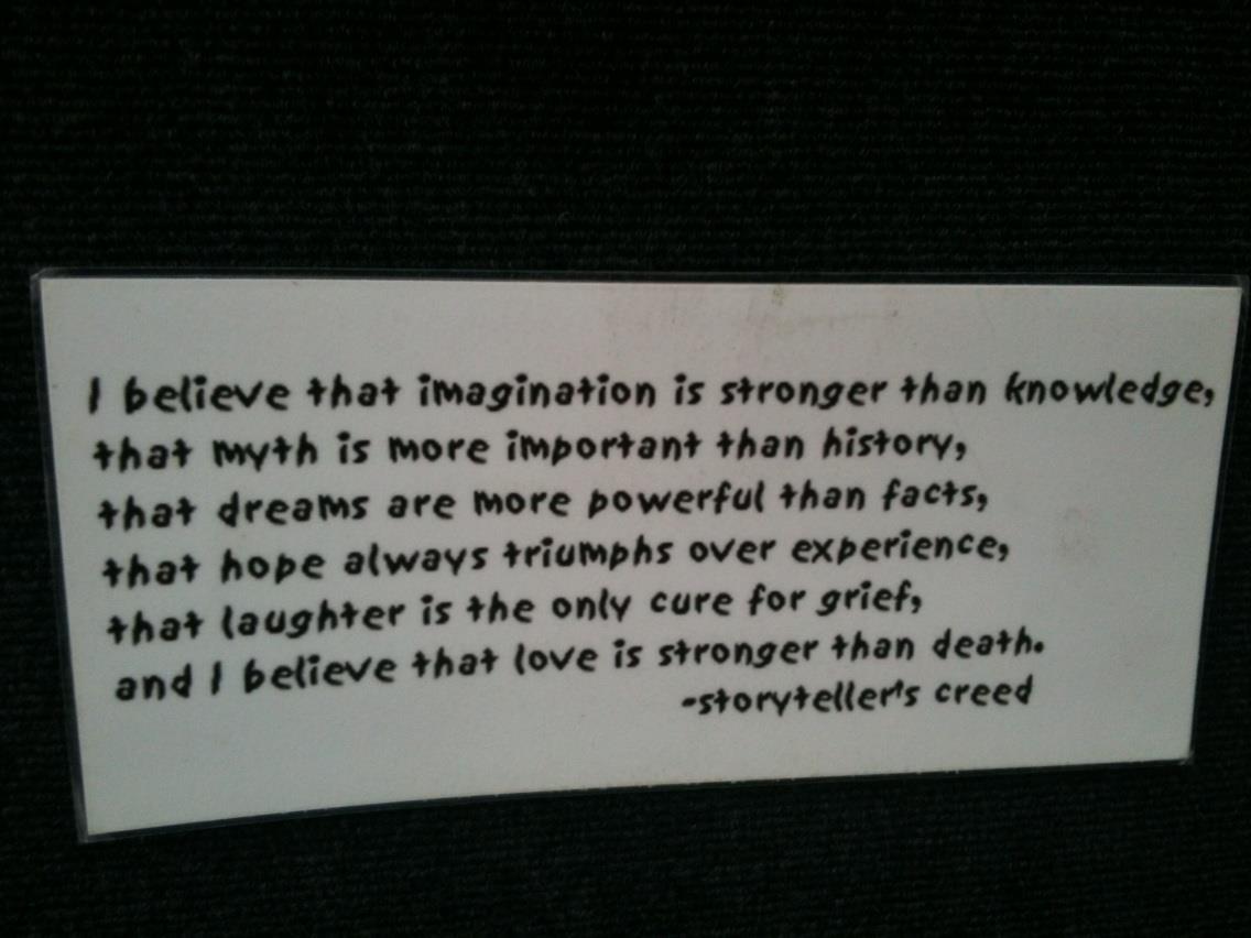 Storyteller’s Creed–How do you feel about this?